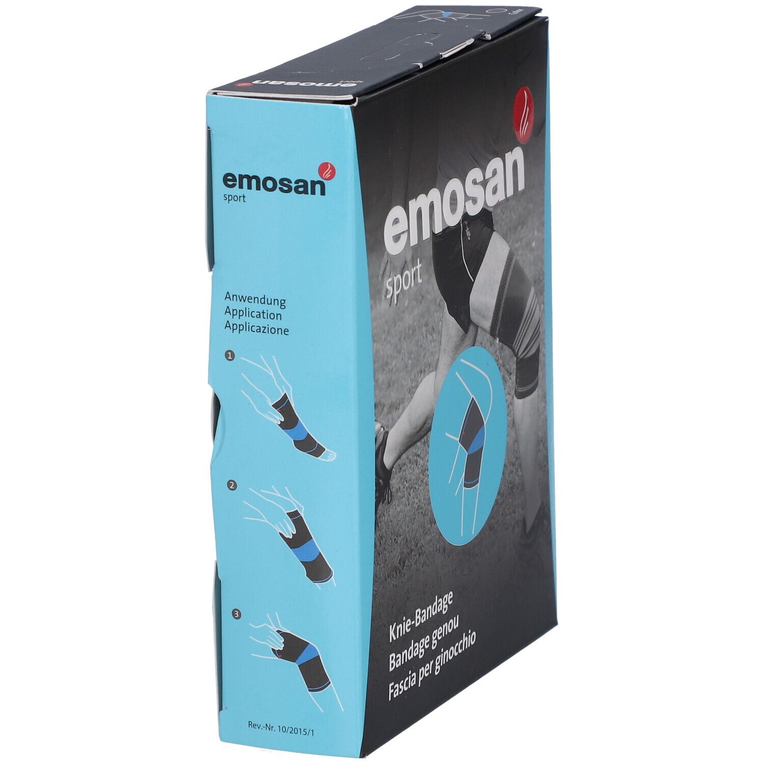 EMOSAN Sport Kniebandage Größe XL 41-44 cm 1 St - Redcare Apotheke