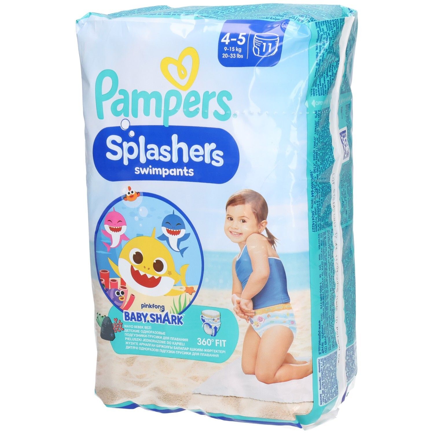Pampers Splashers Couches-Culottes Piscine Taille 4-5 9-15 kg 11 pc(s ...