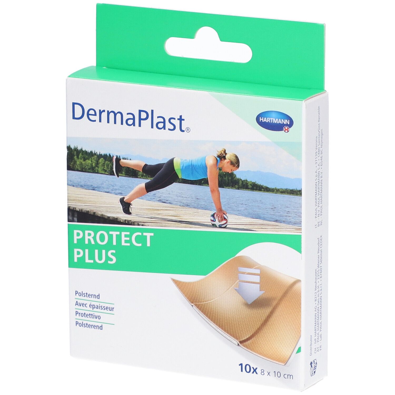 HARTMANN Dermaplast® Protect Plus Pansements découpables 8 x 10 cm 10 ...