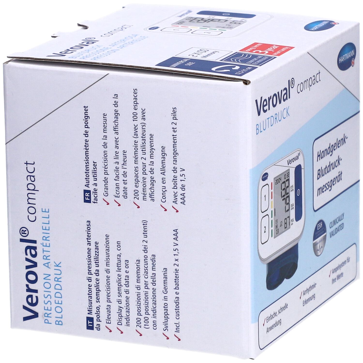 Veroval® Compact Handgelenk-Blutdruckmessgerät 1 St - Redcare Apotheke