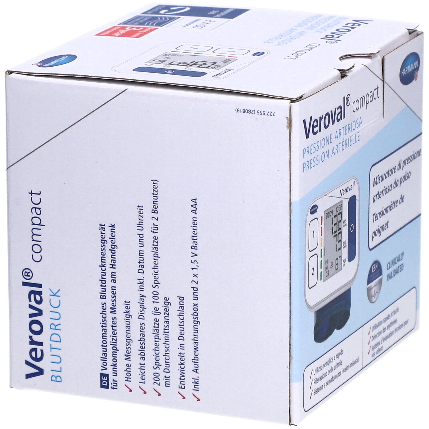 Veroval® Compact Handgelenk-Blutdruckmessgerät 1 St - Redcare Apotheke