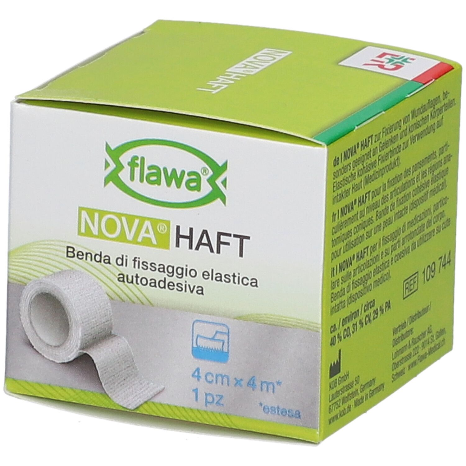 FLAWA® NOVA haft Bande de fixation élastique auto-adhésive 4 cm x4 m 1 pc(s) - Redcare Apotheke