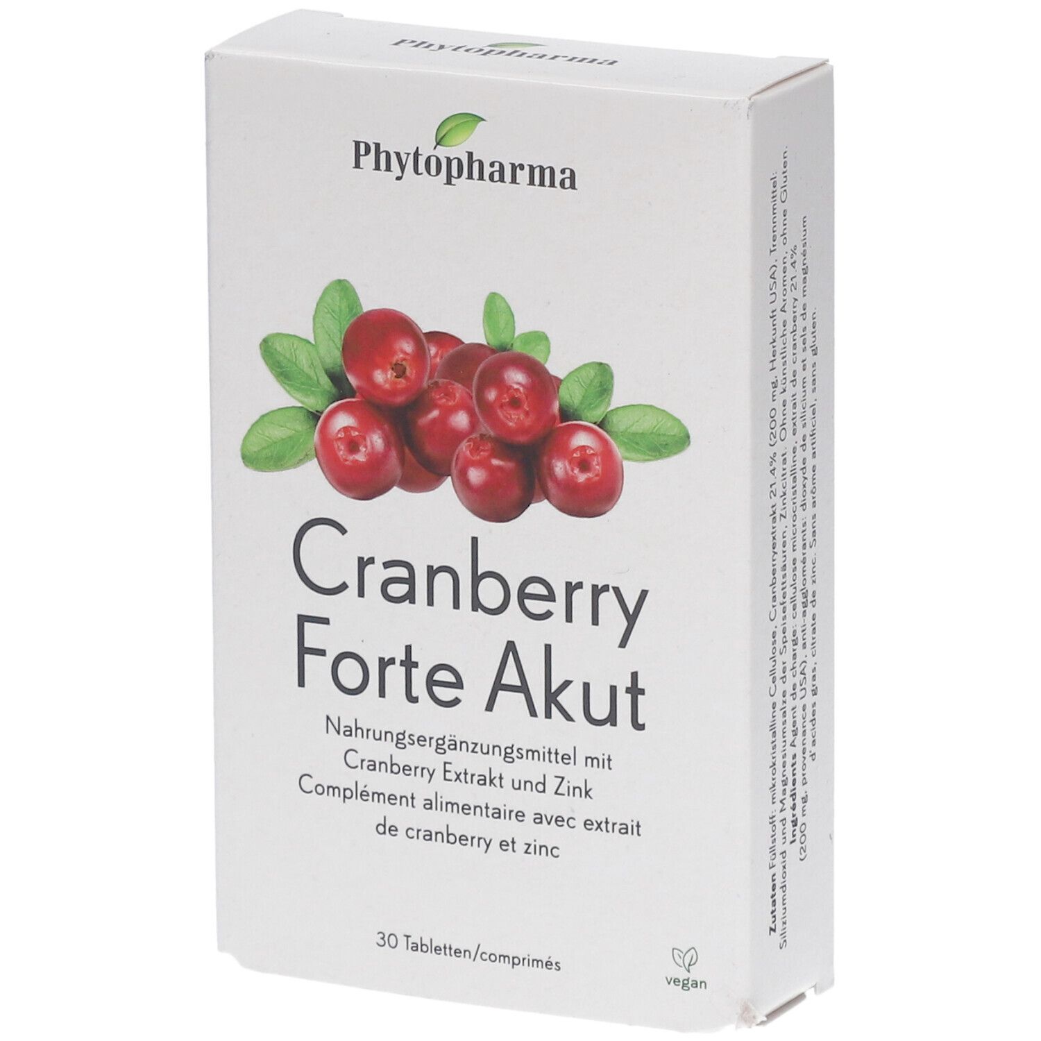 PHYTOPHARMA Cranberry Forte Akut 30 St - Redcare Apotheke
