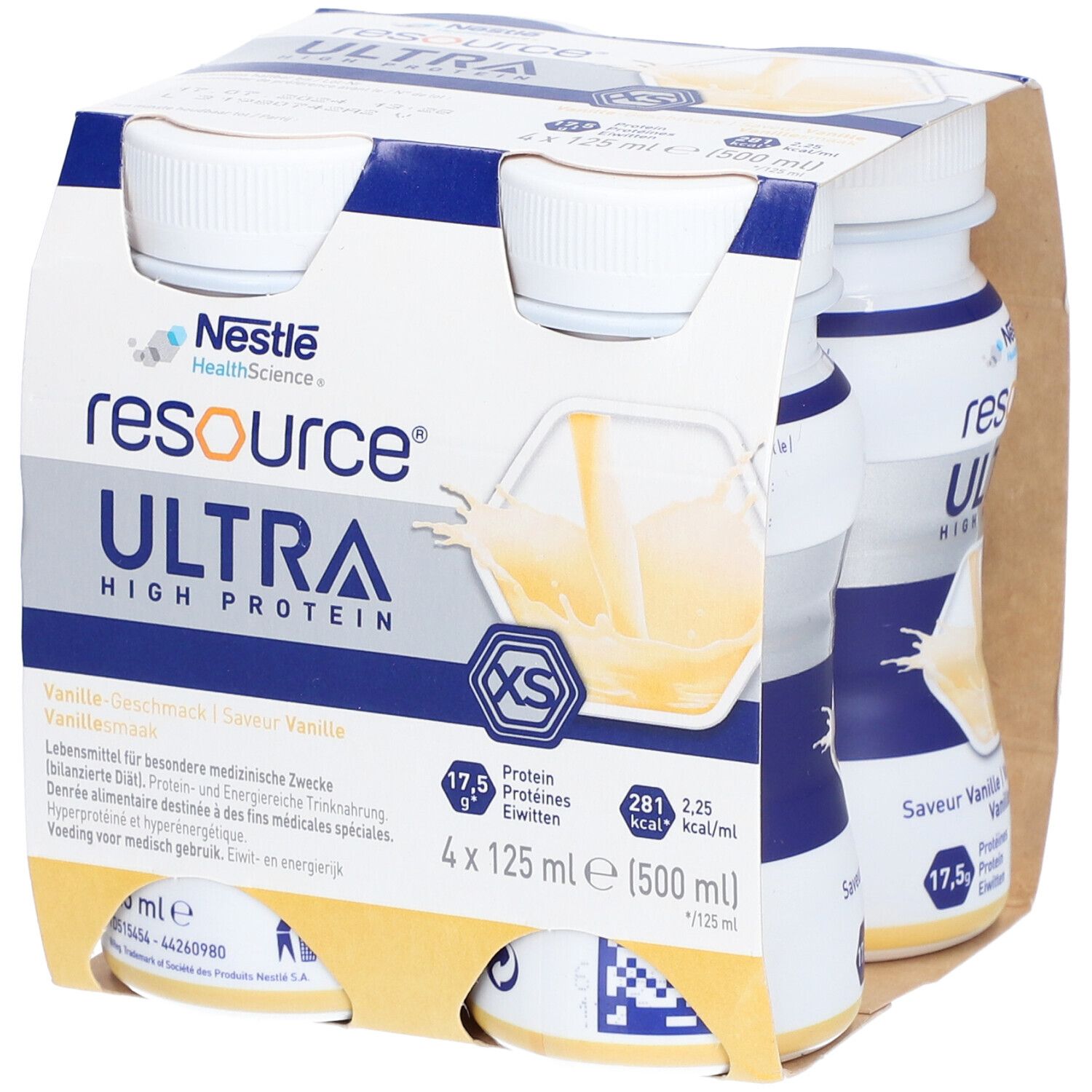 NESTLE RESOURCE® Ultra High Protein XS Vanille 4x125 ml - Redcare Apotheke