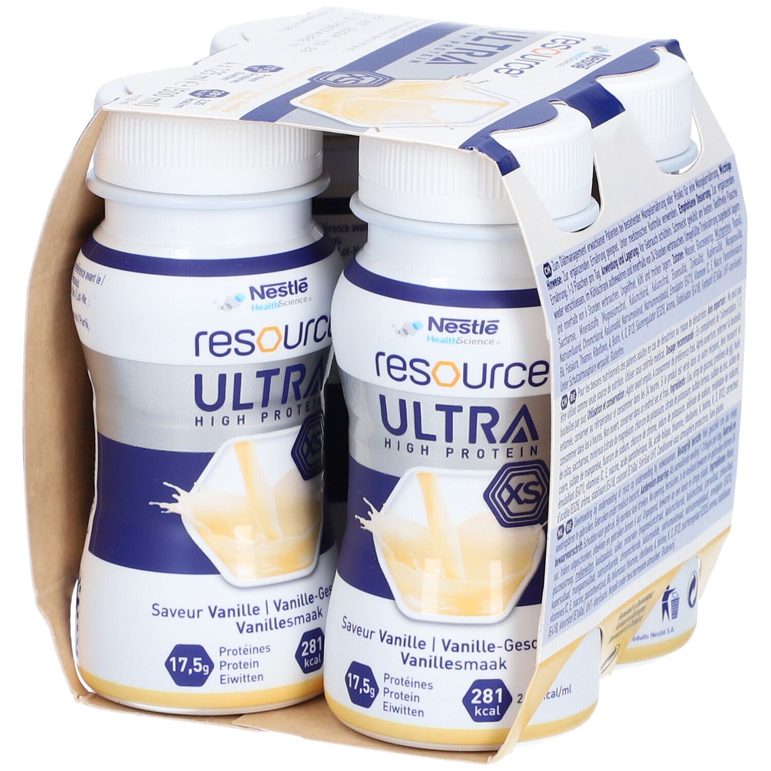 NESTLE RESOURCE® Ultra High Protein XS Vanille 4x125 ml - Redcare Apotheke