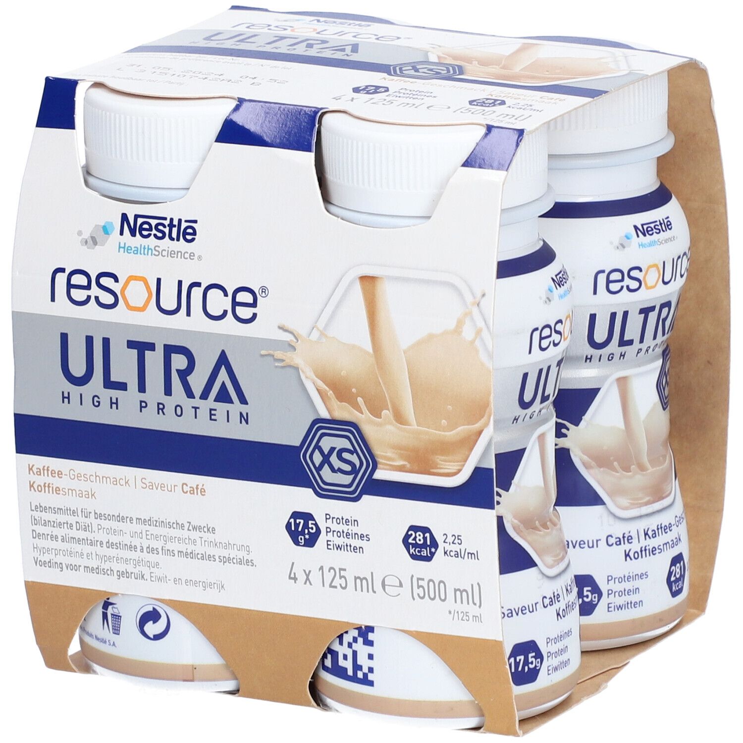 NESTLE RESOURCE® Ultra High Protein XS Kaffee 4x125 ml - Redcare Apotheke