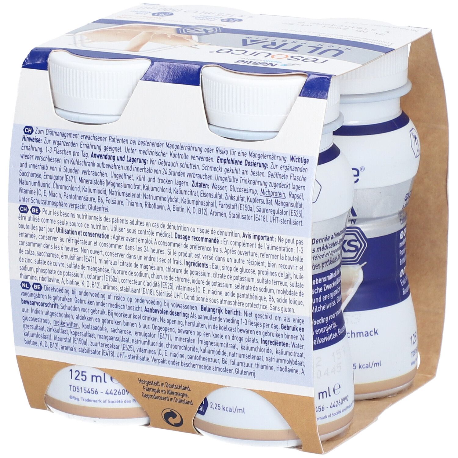 NESTLE RESOURCE® Ultra High Protein XS Kaffee 4x125 ml - Redcare Apotheke