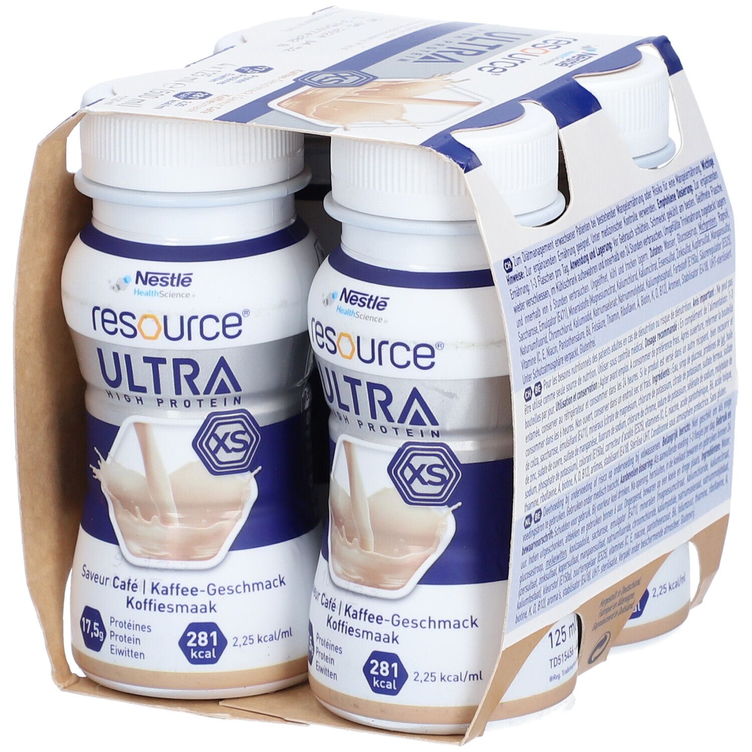 NESTLE RESOURCE® Ultra High Protein XS Kaffee 4x125 ml - Redcare Apotheke