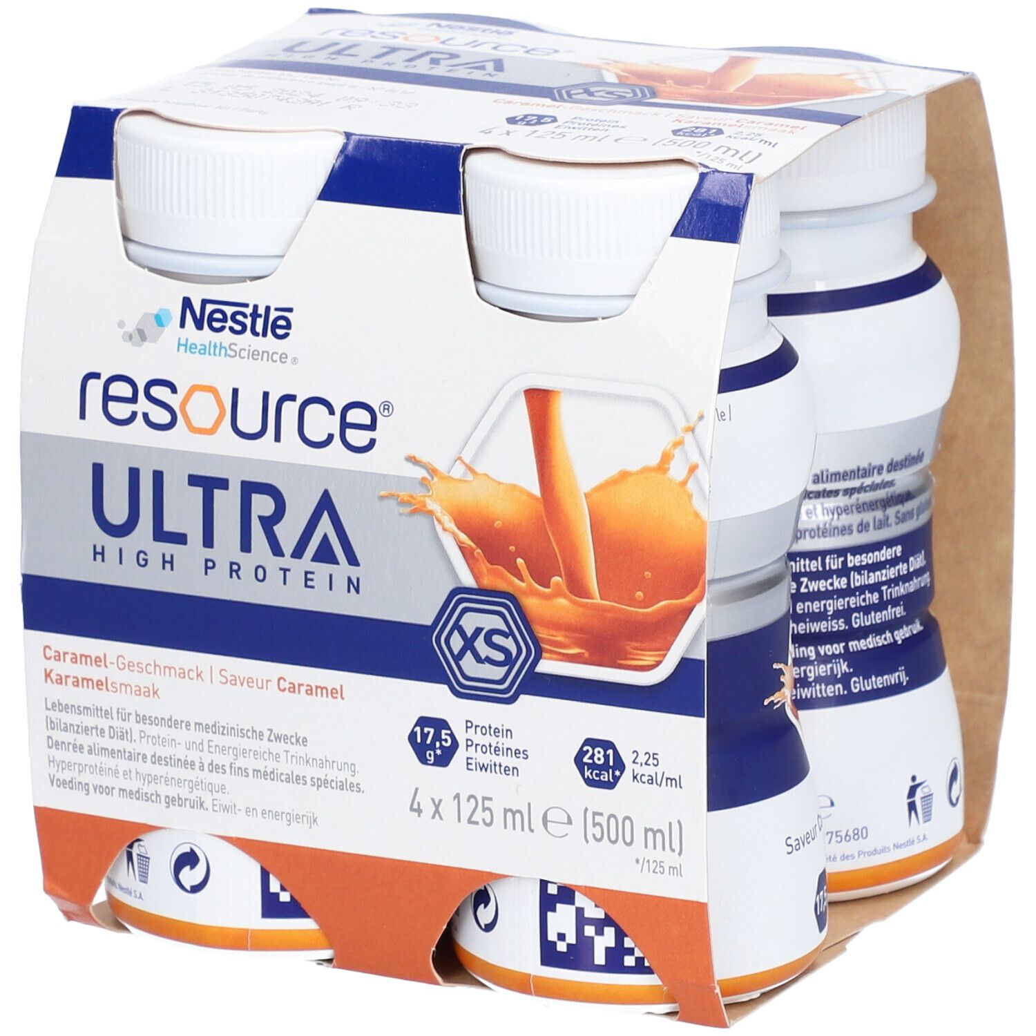NESTLE RESOURCE® Ultra High Protein XS Karamell 4x125 ml - Redcare Apotheke