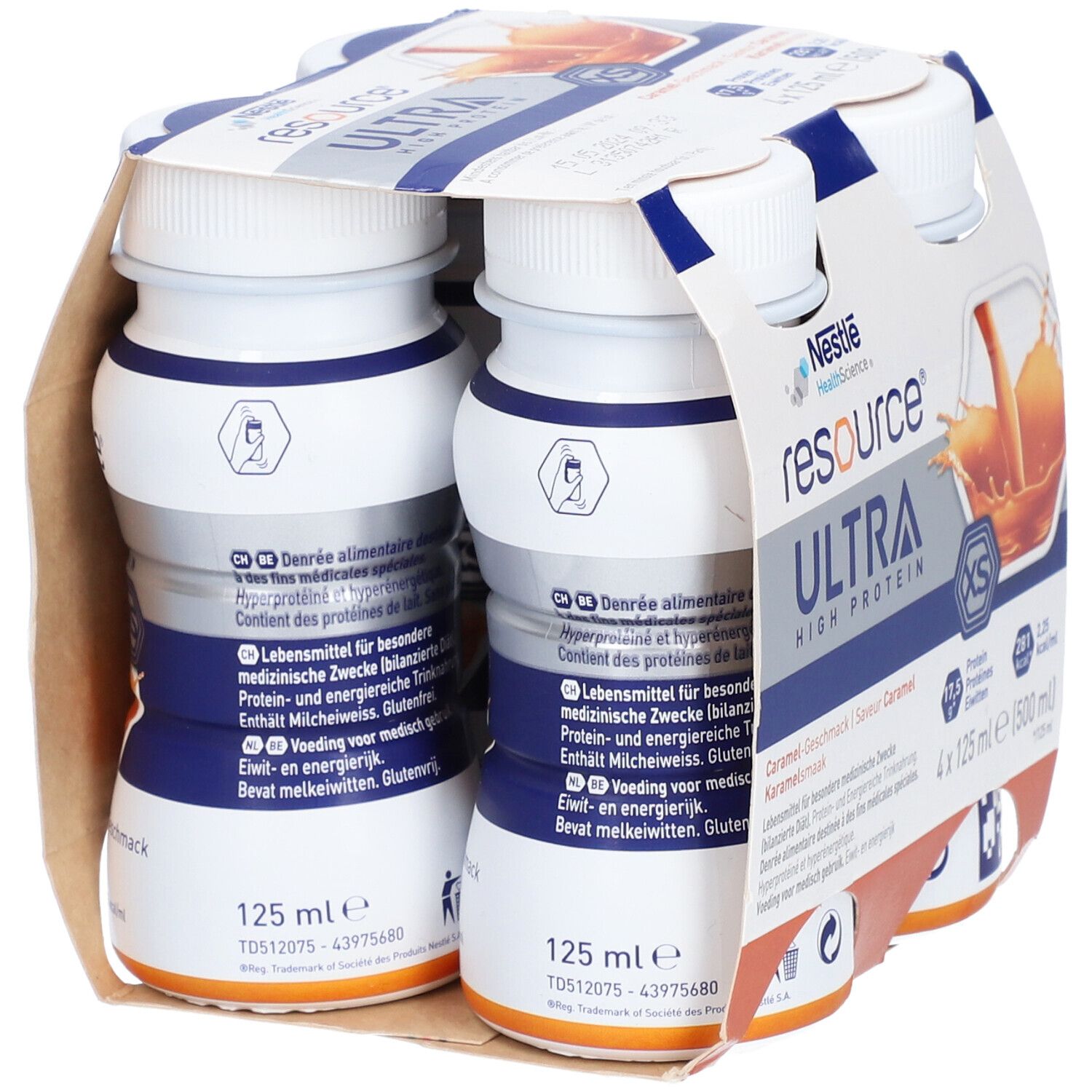 NESTLE RESOURCE® Ultra High Protein XS Karamell 4x125 ml - Redcare Apotheke