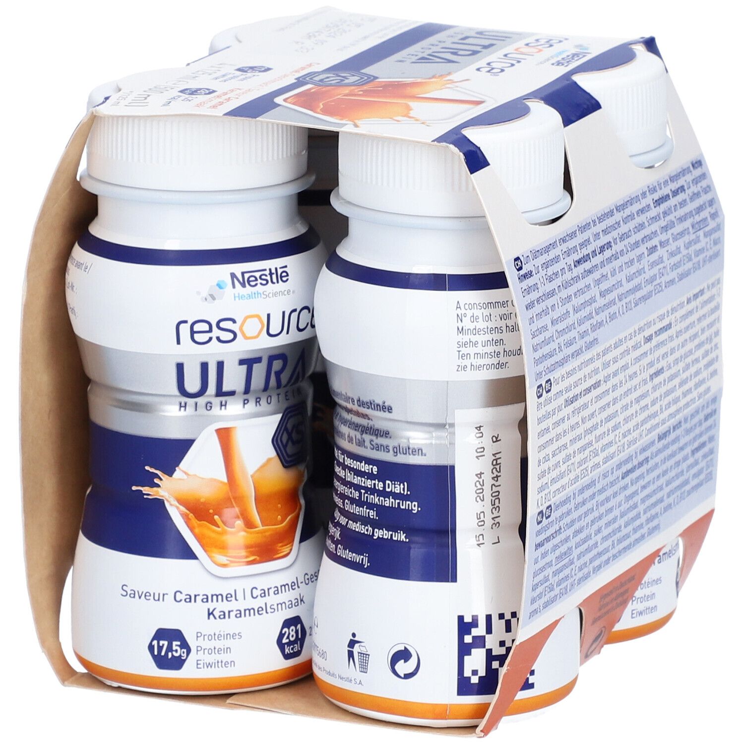 NESTLE RESOURCE® Ultra High Protein XS Karamell 4x125 ml - Redcare Apotheke