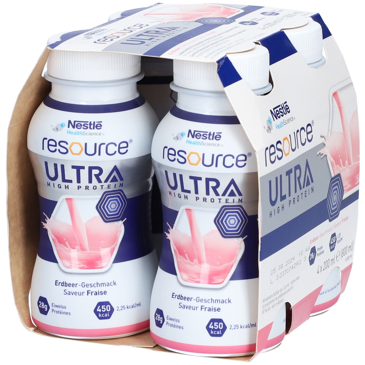 NESTLE RESOURCE® Ultra High Protein Erdbeer-Drink 4x200 ml - Redcare ...