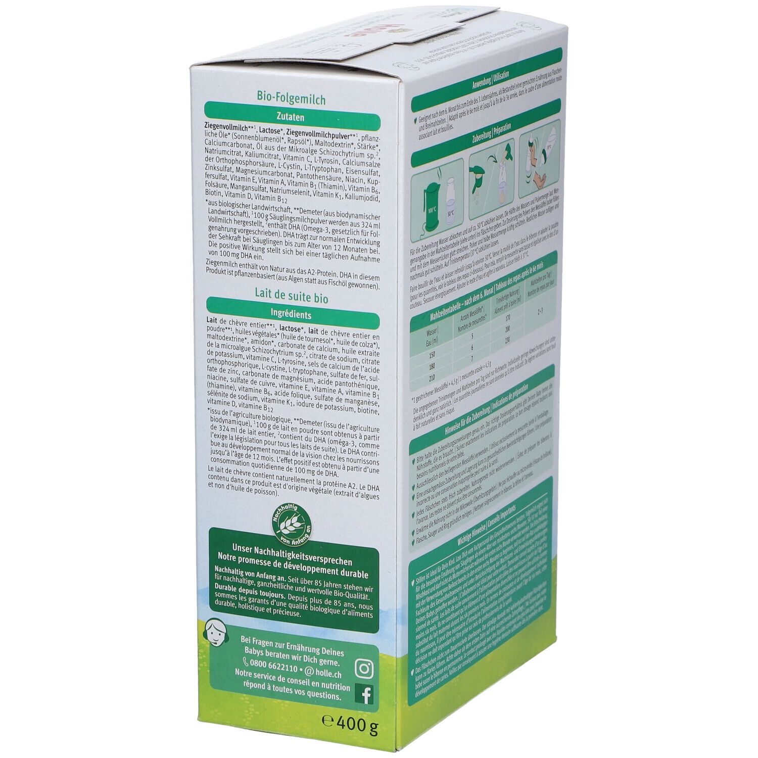 Holle Bio 2 Folgemilch 400 g - Redcare Apotheke