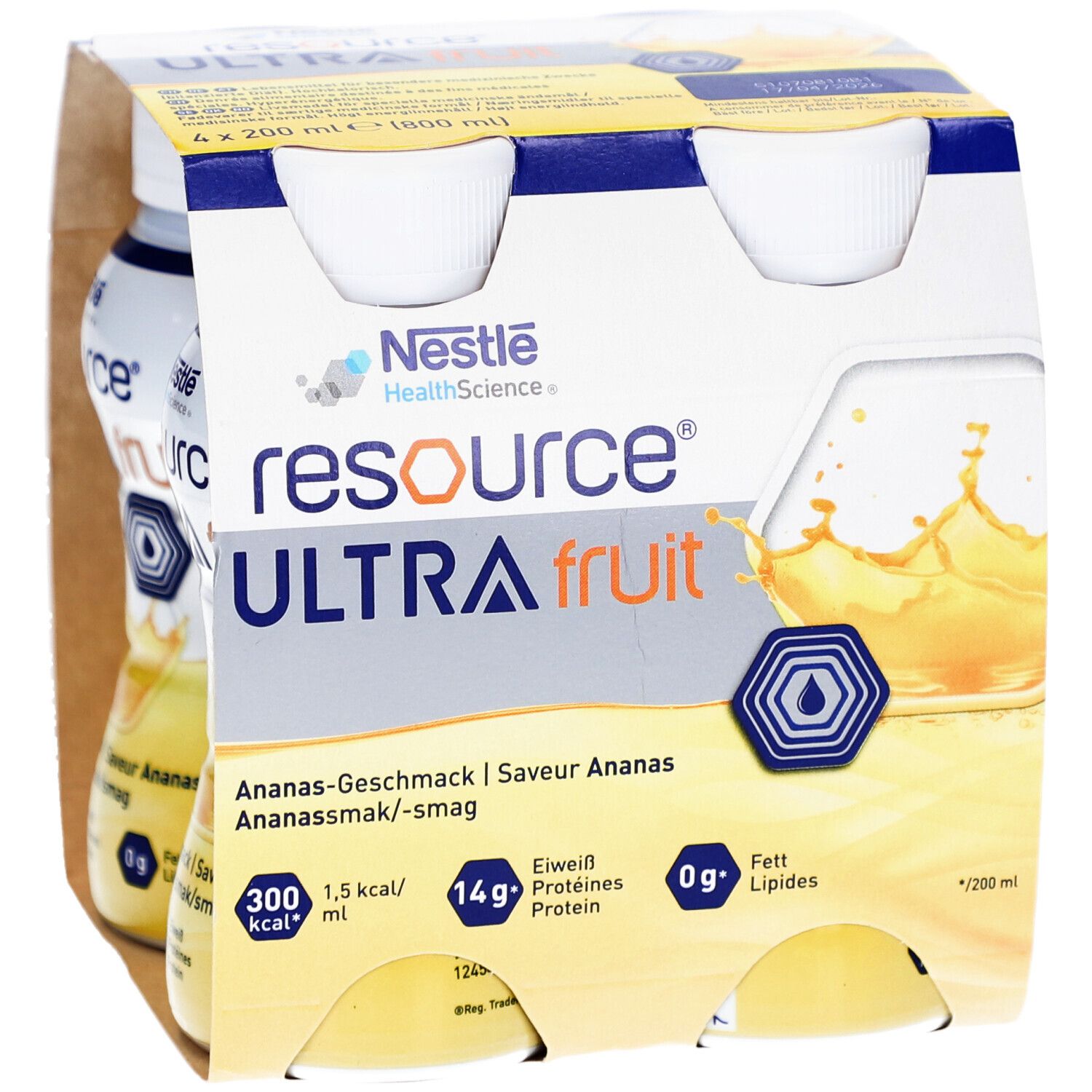 RESOURCE® ULTRA fruit Ananas 4x200 ml - Redcare Apotheke