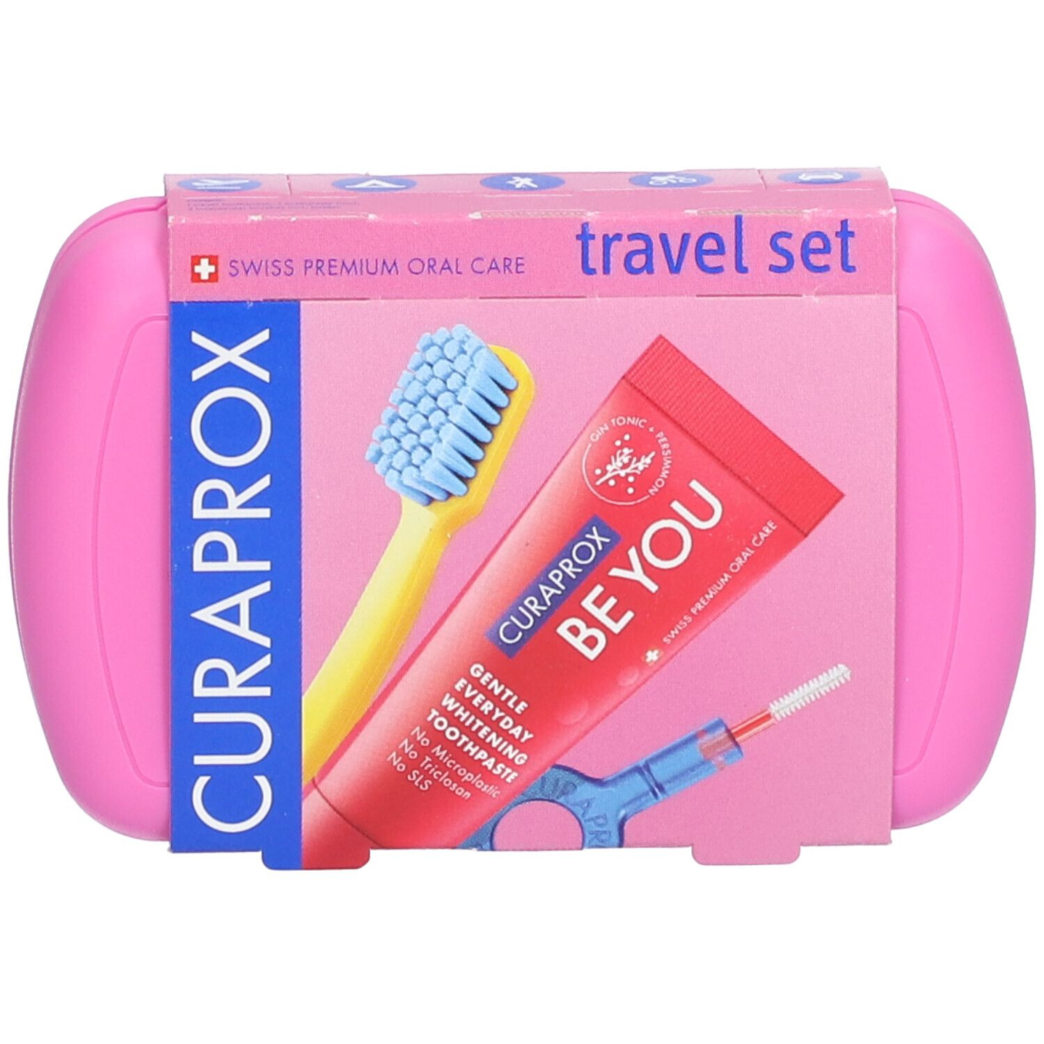 CURAPROX TRAVEL Set rosa 1 St - Redcare Apotheke