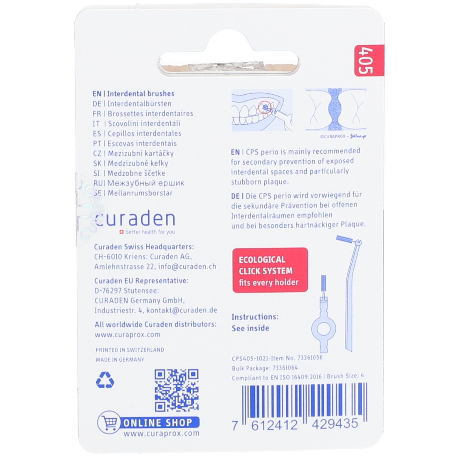 CURAPROX CPS 405 Interdentalbürstenköpfe 5 St - Redcare Apotheke
