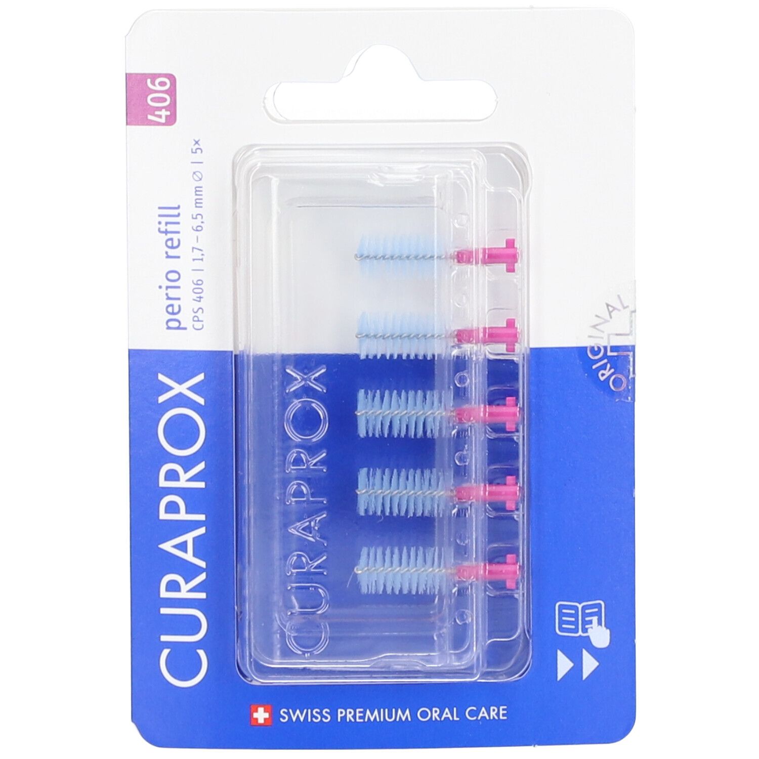 Curaprox Perio Interdentalbürste 406 Refill Fuchsia 5 St - Redcare Apotheke