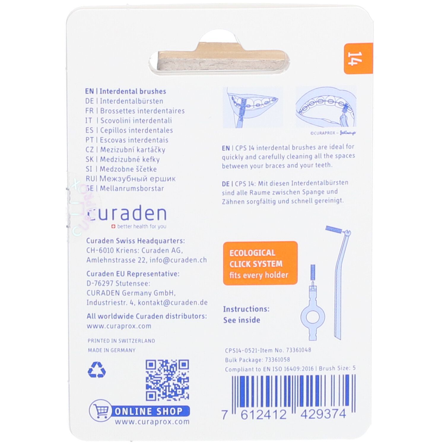 CURAPROX CPS 14 Interdentalbürstenköpfe 5 St - Redcare Apotheke