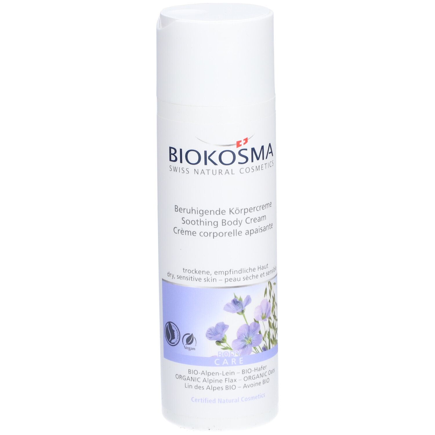 Biokosma Crème apaisante pour le corps Lin des Alpes bio et avoine bio ...