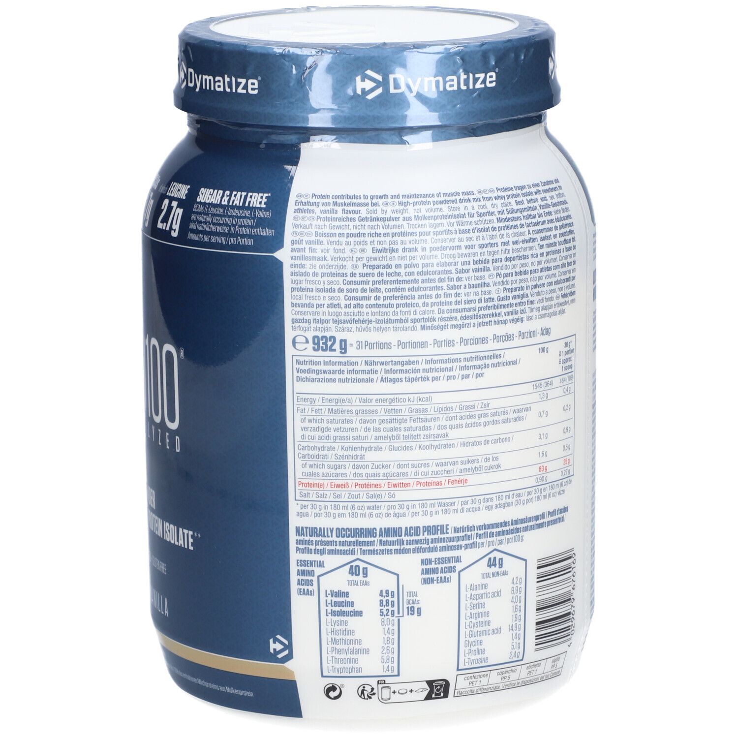 Dymatize® ISO100 GOURMET VANILLA 932 g - Redcare Apotheke
