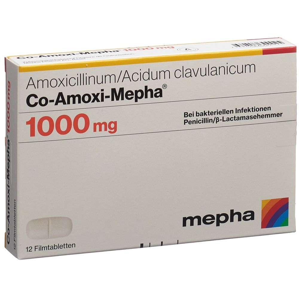 CO-AMOXI Mepha Filmtabl 1000 mg 12 Stk - Redcare Apotheke