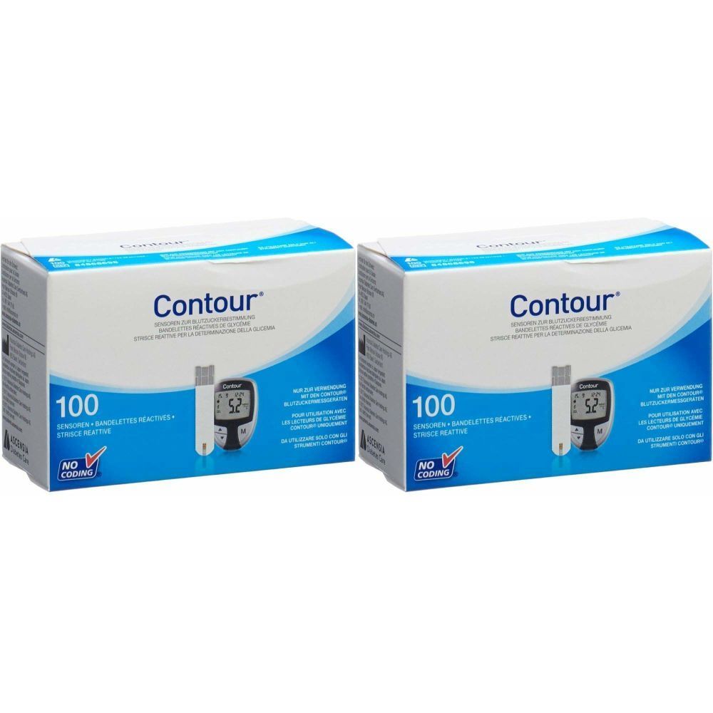 CONTOUR® Bandelettes réactives 2x100 pc(s) - Redcare Apotheke