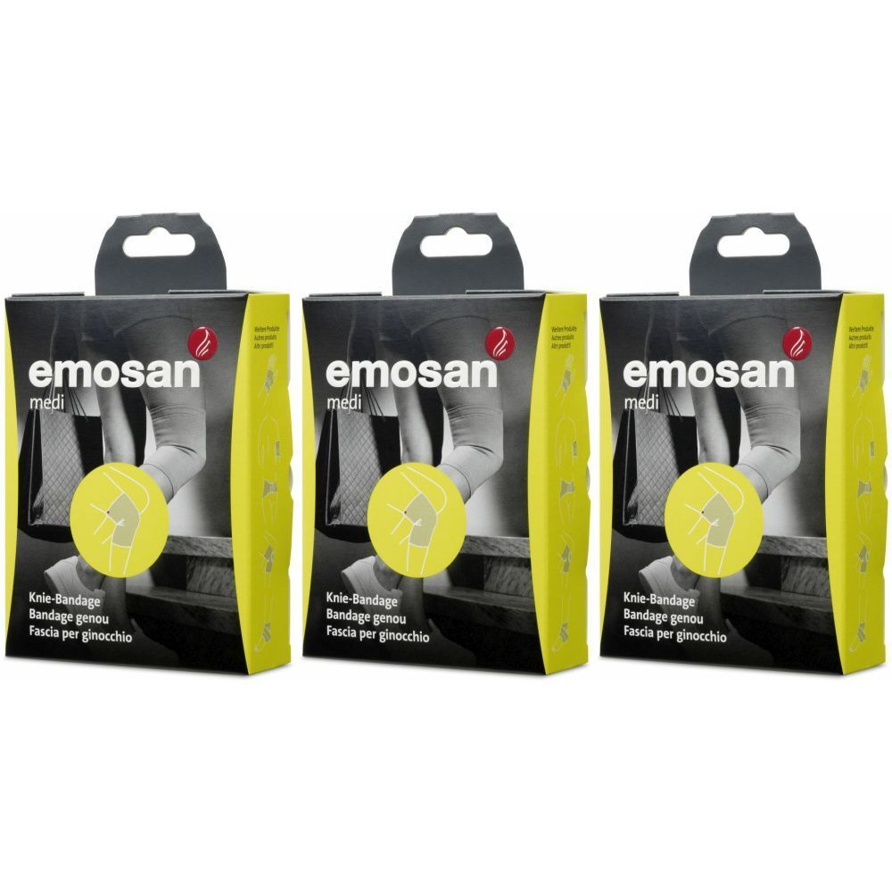 EMOSAN Medi Kniebandage Größe L 38-41 cm 3x1 St - Redcare Apotheke