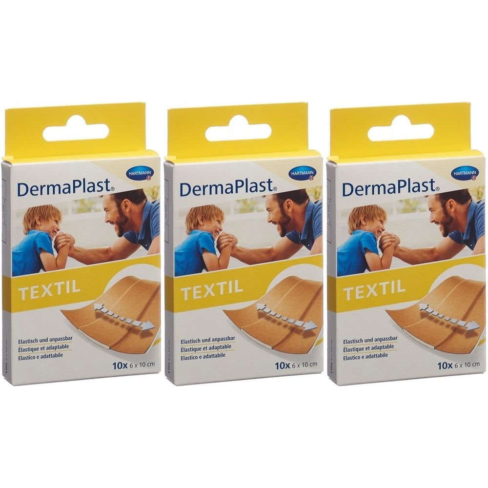 HARTMANN Dermaplast® Textilpflaster 6 x 10 cm 3x10 St - Redcare Apotheke