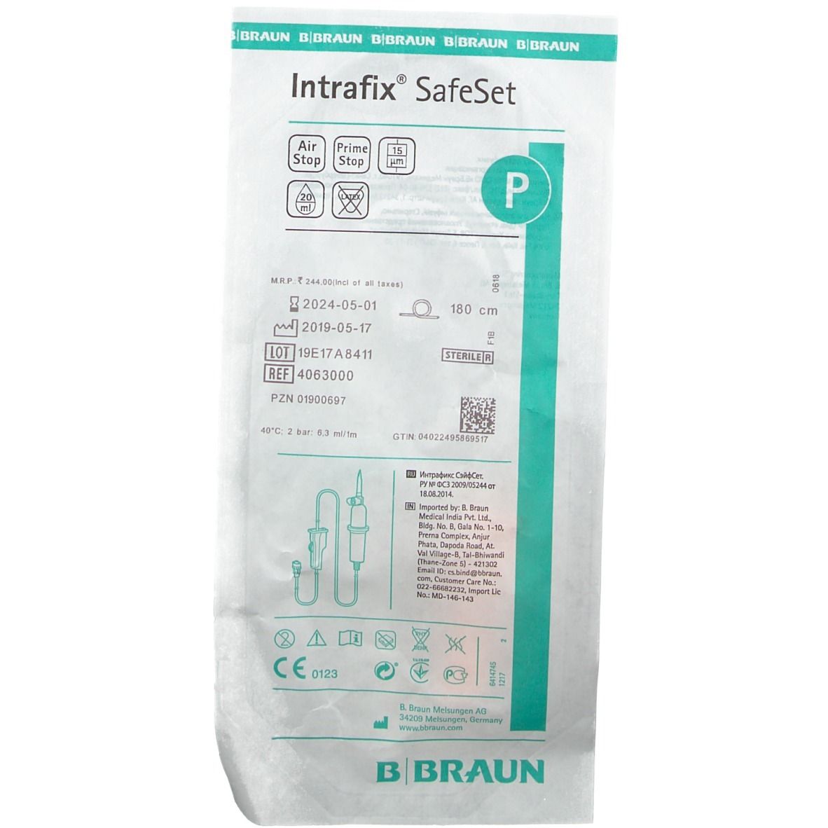 Intrafix® SafeSet Infusionsgerät 180 cm LL 1 St - Redcare Apotheke