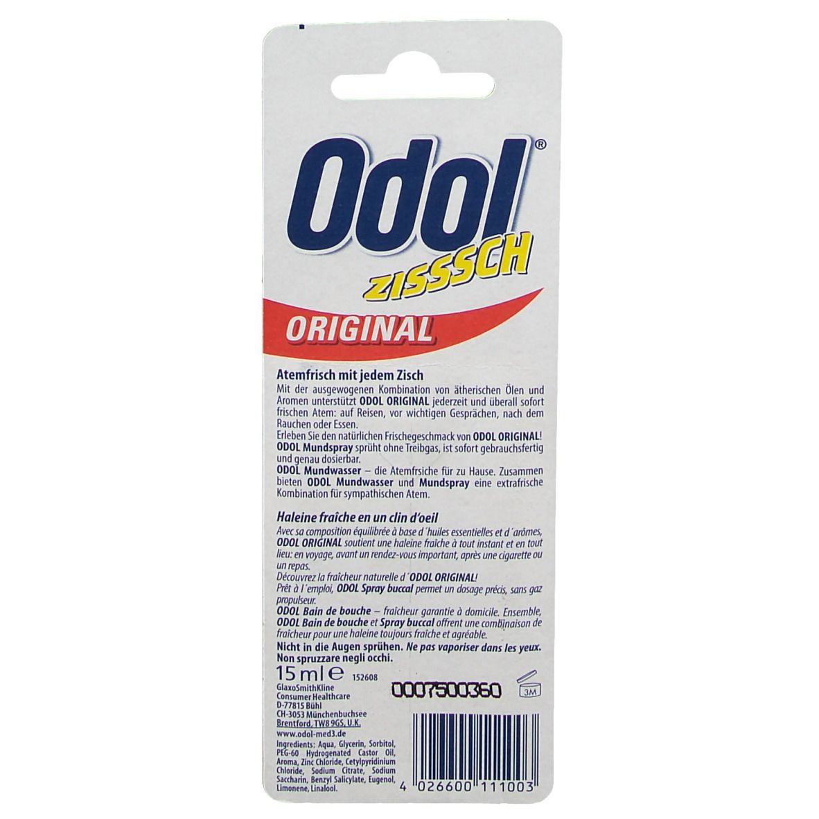 Odol® Spray buccal avec blister 15 ml - Redcare Apotheke