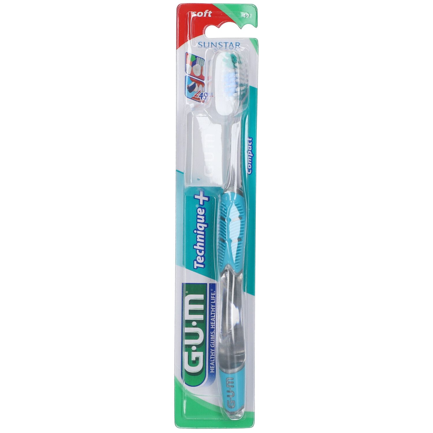 GUM® Technique® Zahnbürste 491 kompakt soft 1 St - Redcare Apotheke