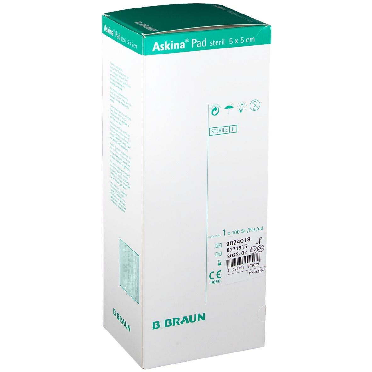 Askina® Pad Wundauflage 5 x 5cm nichthaftend 100 St - Redcare Apotheke