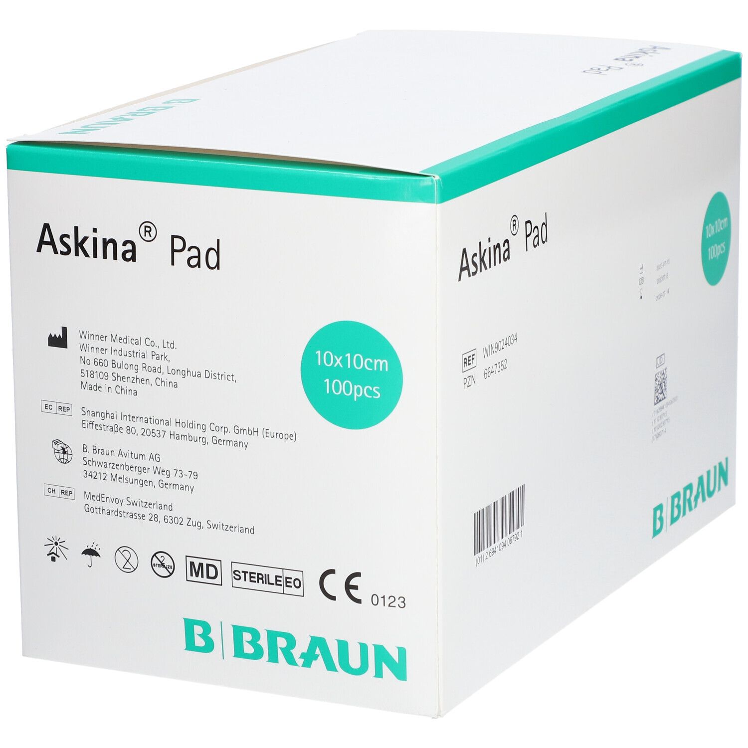 Askina® Pad Wundauflage 10 x 10 cm nichthaftend 100 St - Redcare Apotheke