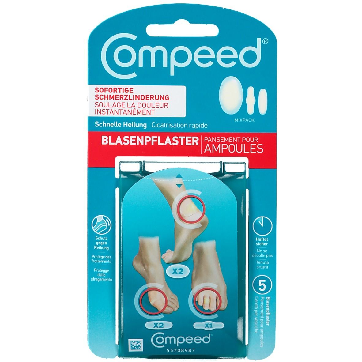 Compeed® Pansement pour cloques Mixpack 5 pc(s) - Redcare Apotheke