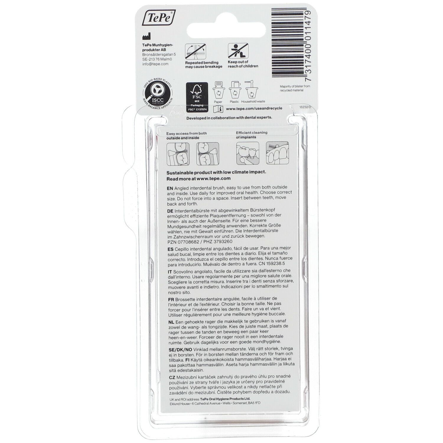 TePe Angle Interdentalbürste 0,4 mm pink 6 St - Redcare Apotheke