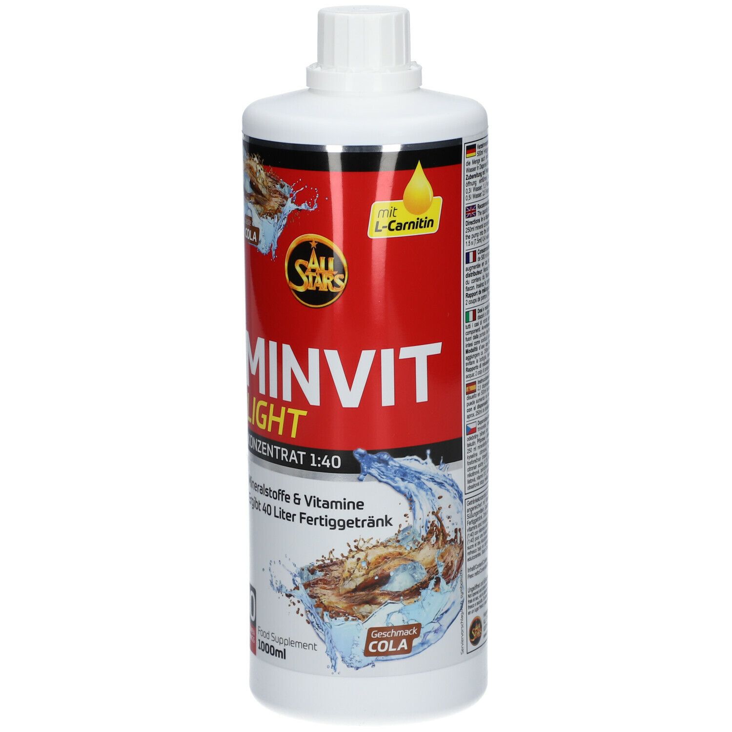All Stars® Minvit Light Cola 1000 ml - Redcare Apotheke