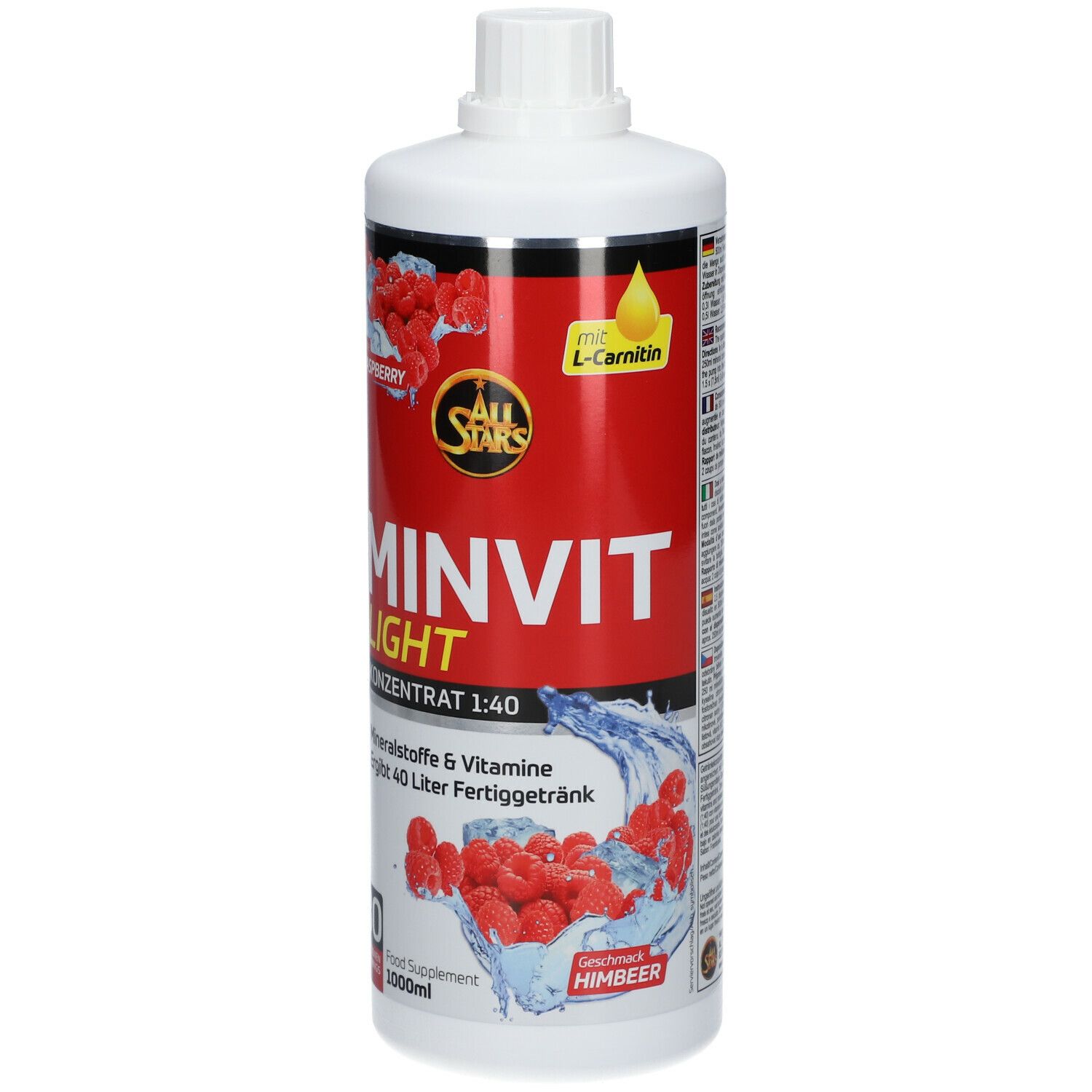 All Stars® Minvit Light Himbeere 1000 ml - Redcare Apotheke