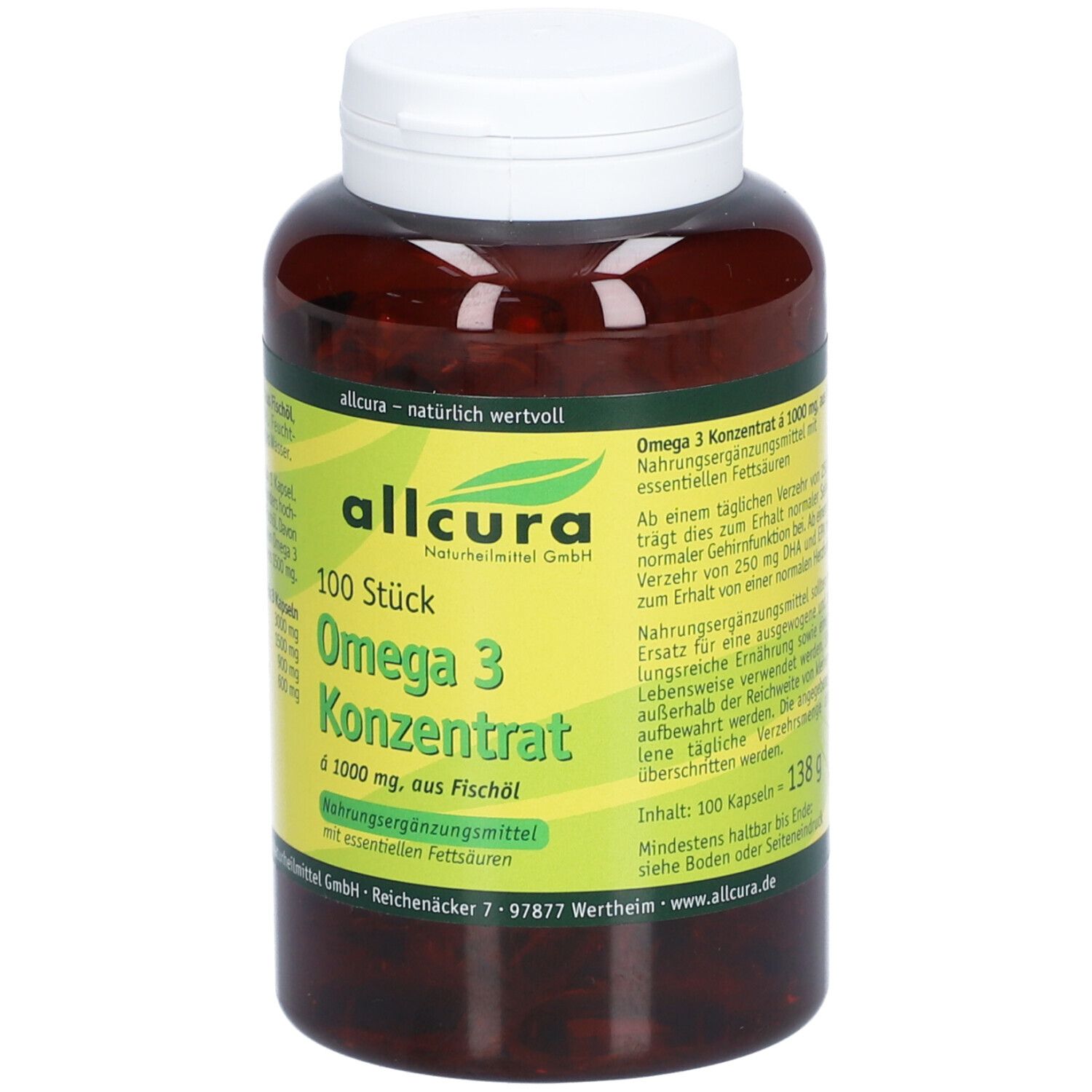 allcura Omega 3 Konzentrat 100 St - Redcare Apotheke