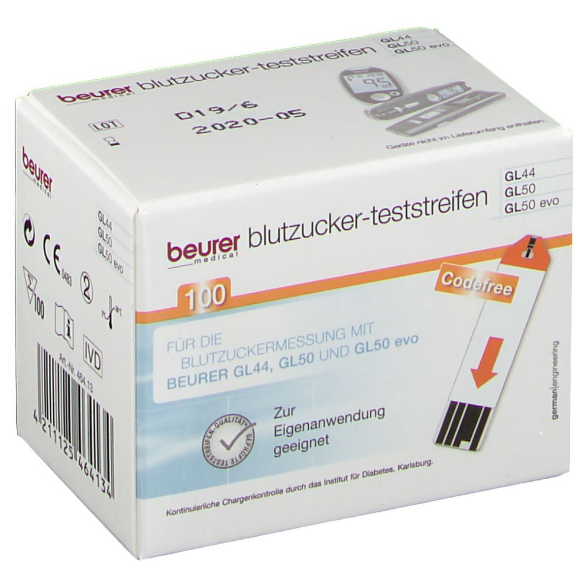 BEURER GL44/GL50 Blutzucker-Teststreifen 100 pc(s) - Redcare Apotheke