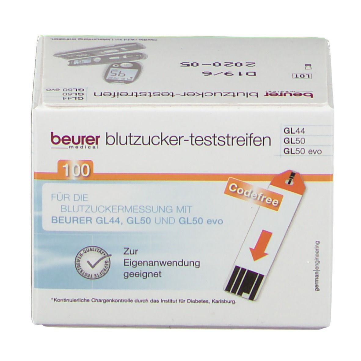 BEURER GL44/GL50 Blutzucker-Teststreifen 100 pc(s) - Redcare Apotheke