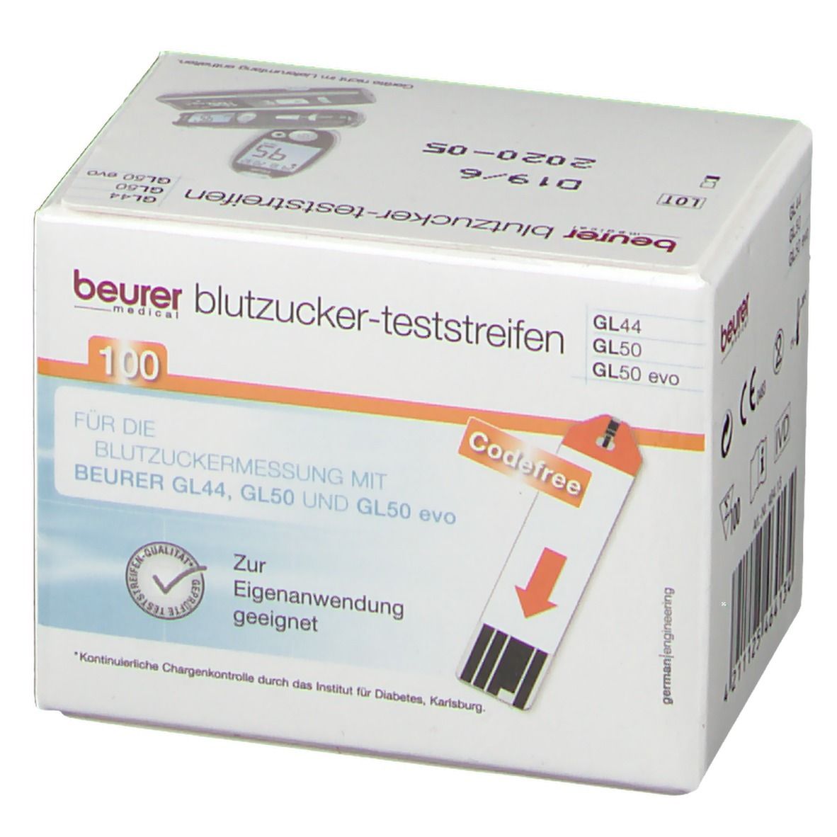 BEURER GL44/GL50 Blutzucker-Teststreifen 100 pc(s) - Redcare Apotheke