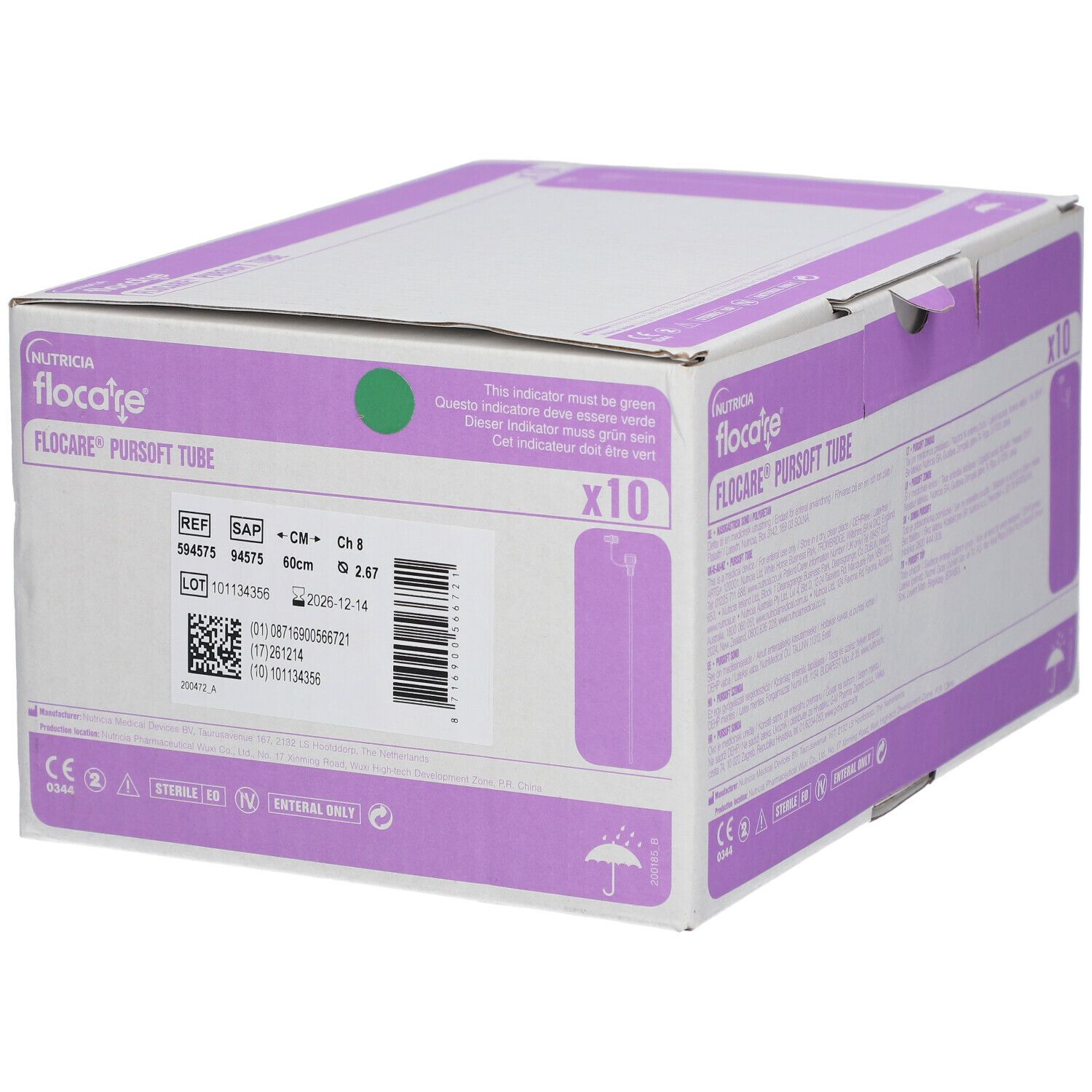 Flocare PURSOFT Sonde Ch8-60 cm 10 St - Redcare Apotheke