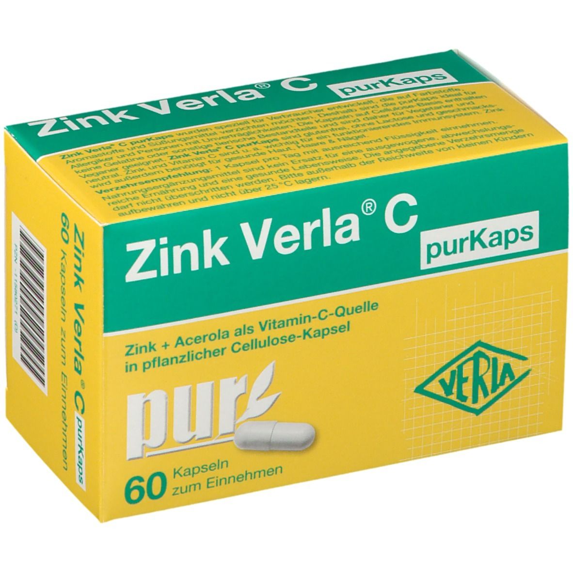 Zink Verla® C purKaps 60 pc(s) - Redcare Apotheke