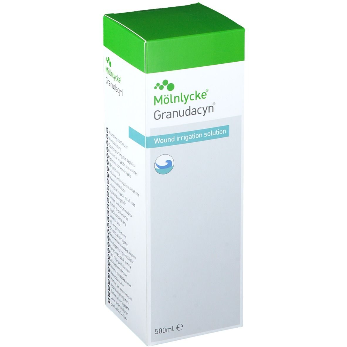 Mölnlycke® Granudacyn® Solution pour l'irrigation des plaies 500 ml ...