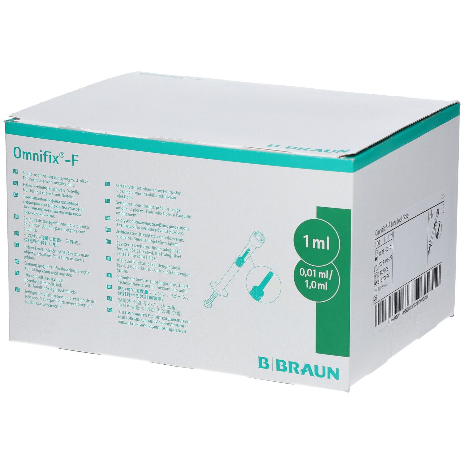 Omnifix®-F Solo avec Attachement Luer-Lock 100 pc(s) - Redcare Apotheke
