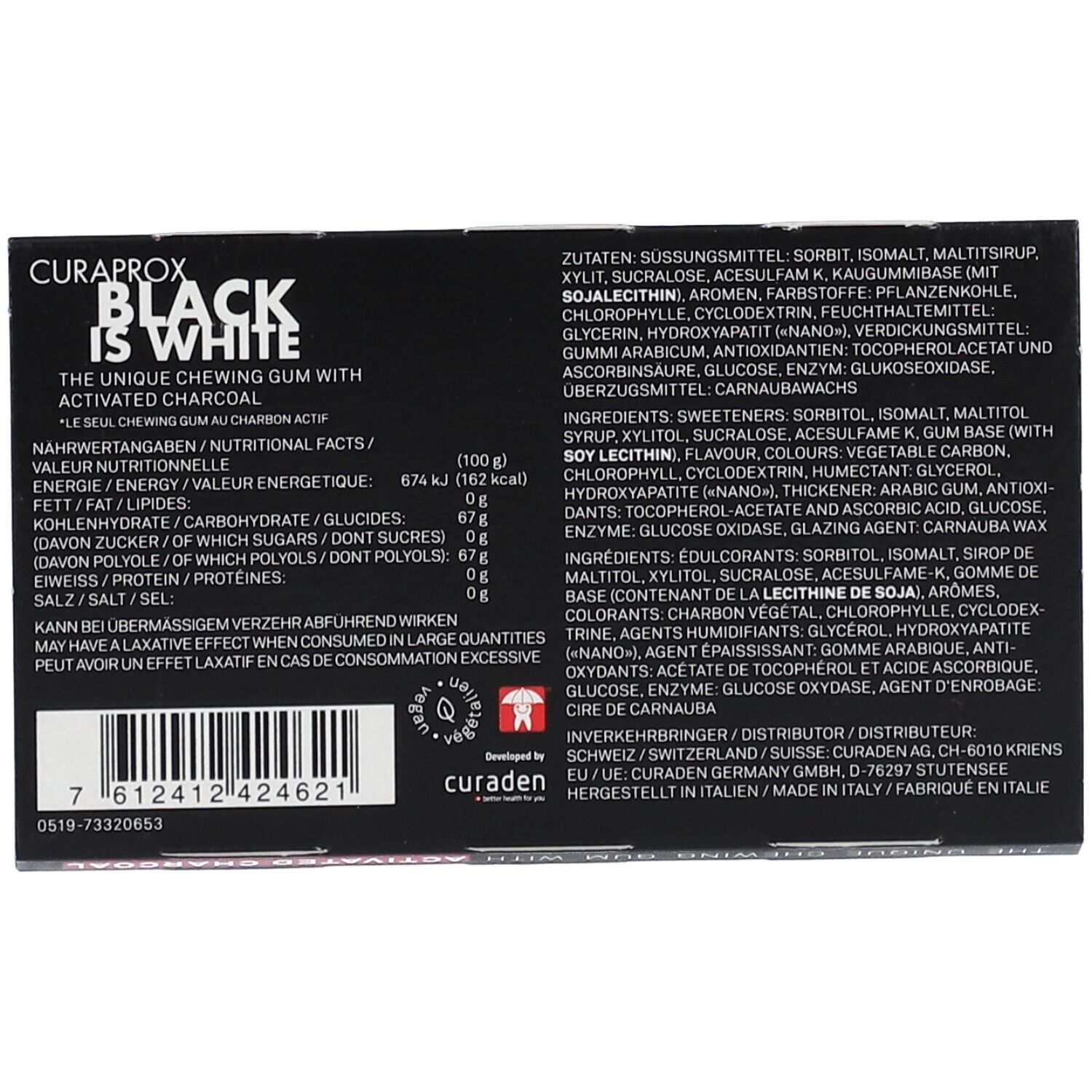 Curaprox Chewing-gum Noir est Blanc 12 pc(s) - Redcare Apotheke