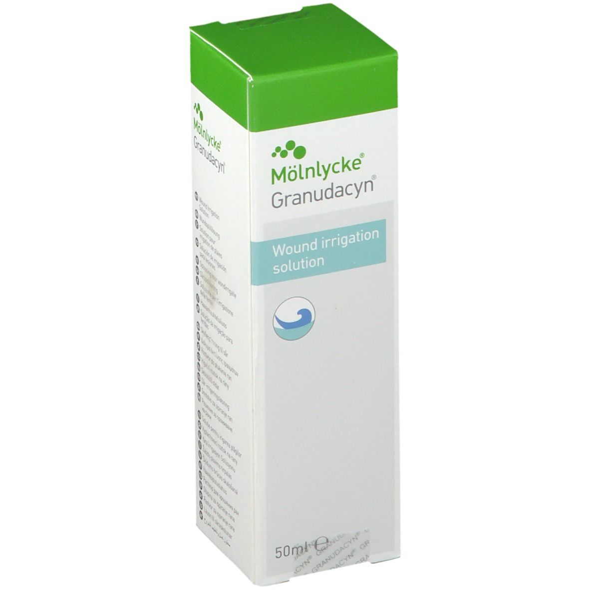 Mölnlycke® Granudacyn® Solution pour l'irrigation des plaies 50 ml ...