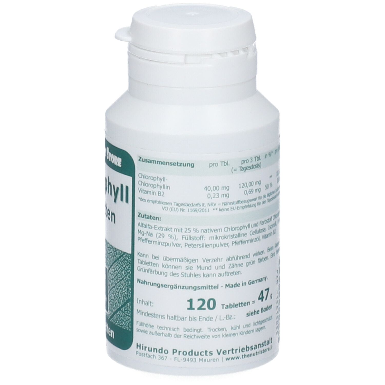 Chlorophylle en comprimés 120 pc(s) - Redcare Apotheke