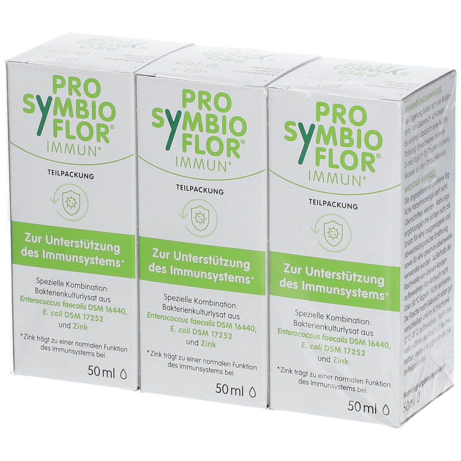 PRO-SYMBIOFLOR® Immun mit Bakterienkulturen & Zink 3x50 ml - Redcare ...
