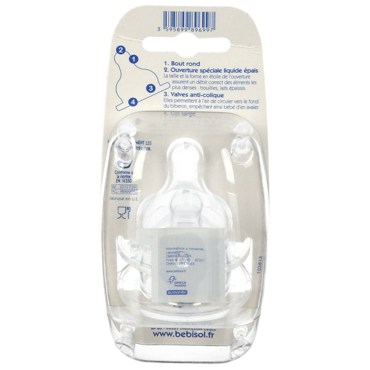 bébisol suavinéx® Silikonsauger Weithals Rund +4 Monate 2 St - Redcare ...